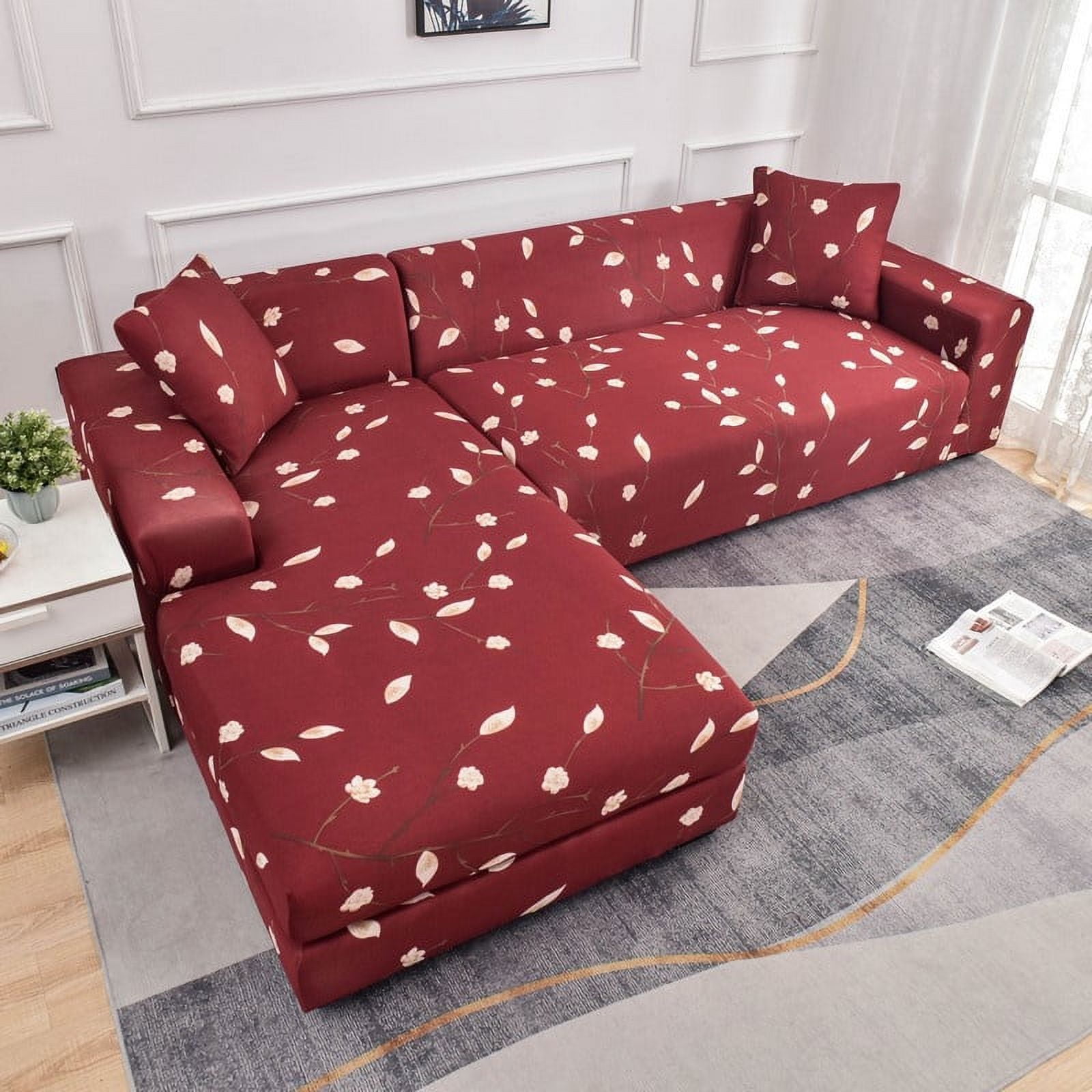 Geometric Sofa Covers for Living Room Elastic Corner Couch Cover ...