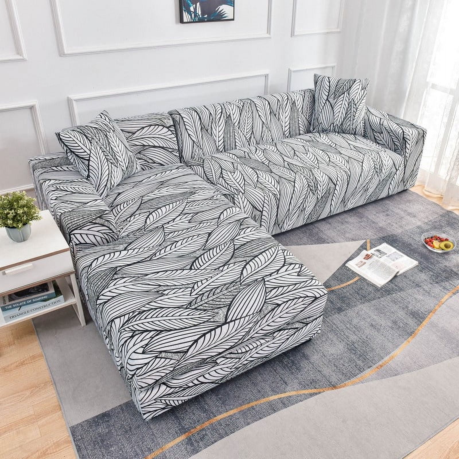 Geometric Sofa Covers for Living Room Elastic Corner Couch Cover ...