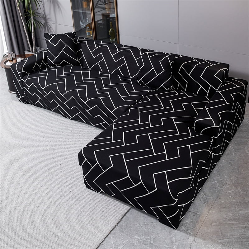 Geometric Sofa Covers for Living Room Elastic Corner Couch Cover ...
