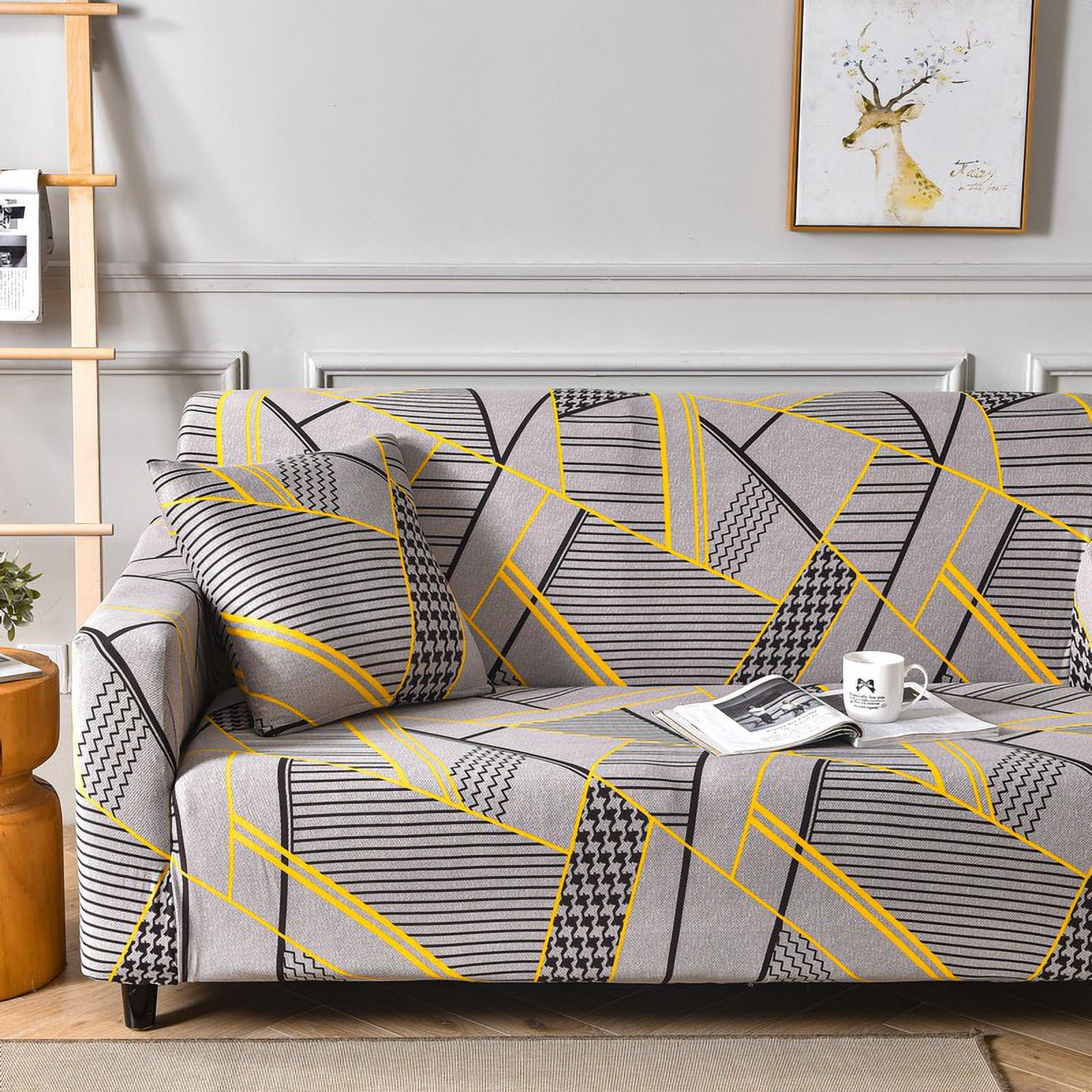 Geometric Sofa Covers for Living Room Modern Elastic Sofa Cover Corner ...