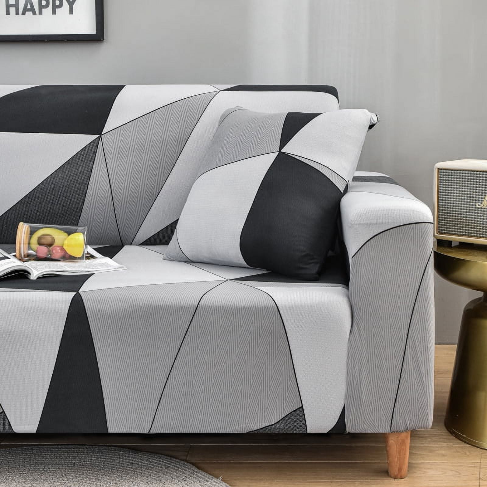 Geometric Sofa Covers for Living Room Modern Elastic Sofa Cover Corner ...