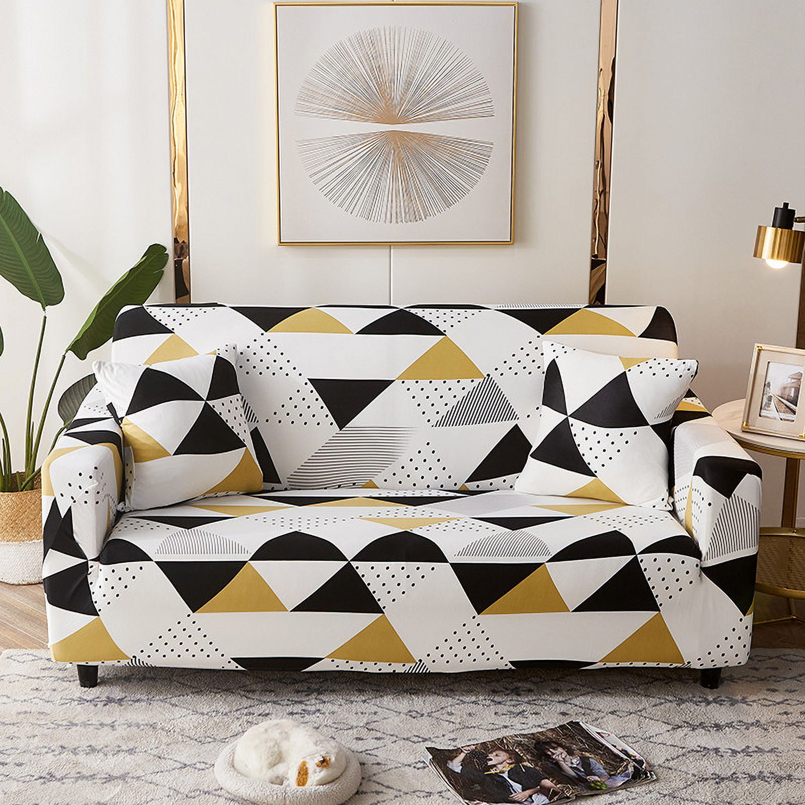Geometric Sofa Slipcovers Elastic Sofa Covers for Living Room funda ...