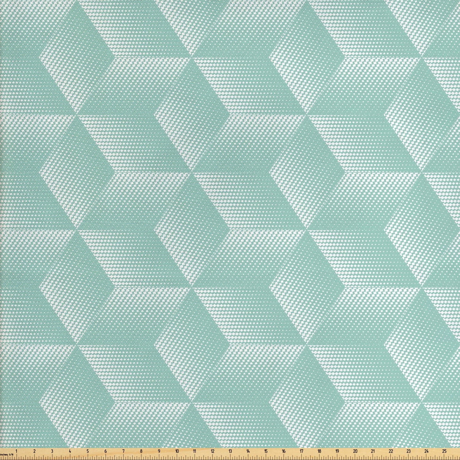 Ambesonne Geometric Fabric by the Yard Upholstery, Halftone Rhombus ...