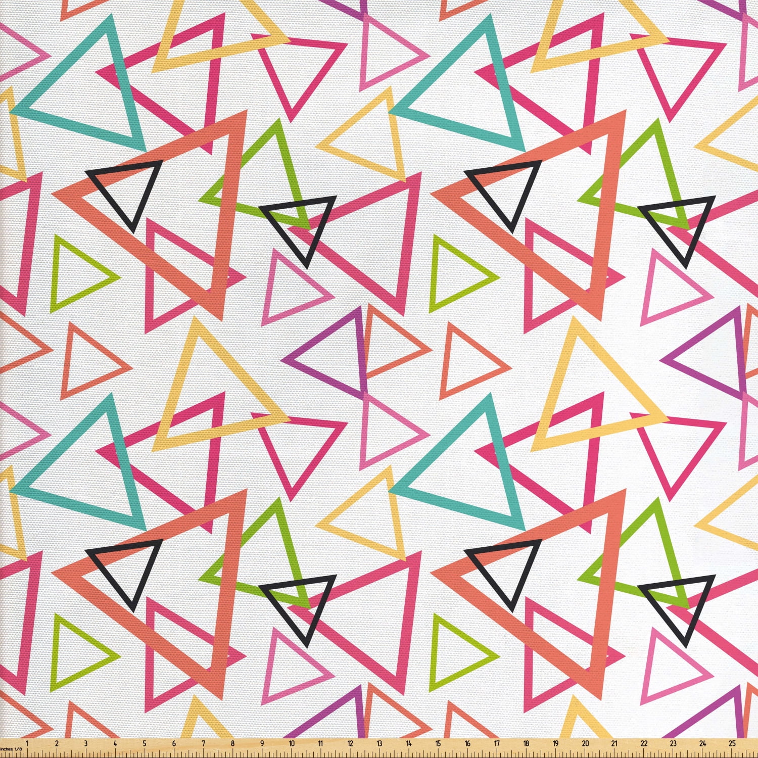 Geometric Sofa Upholstery Fabric by the Yard, Abstract Triangles ...