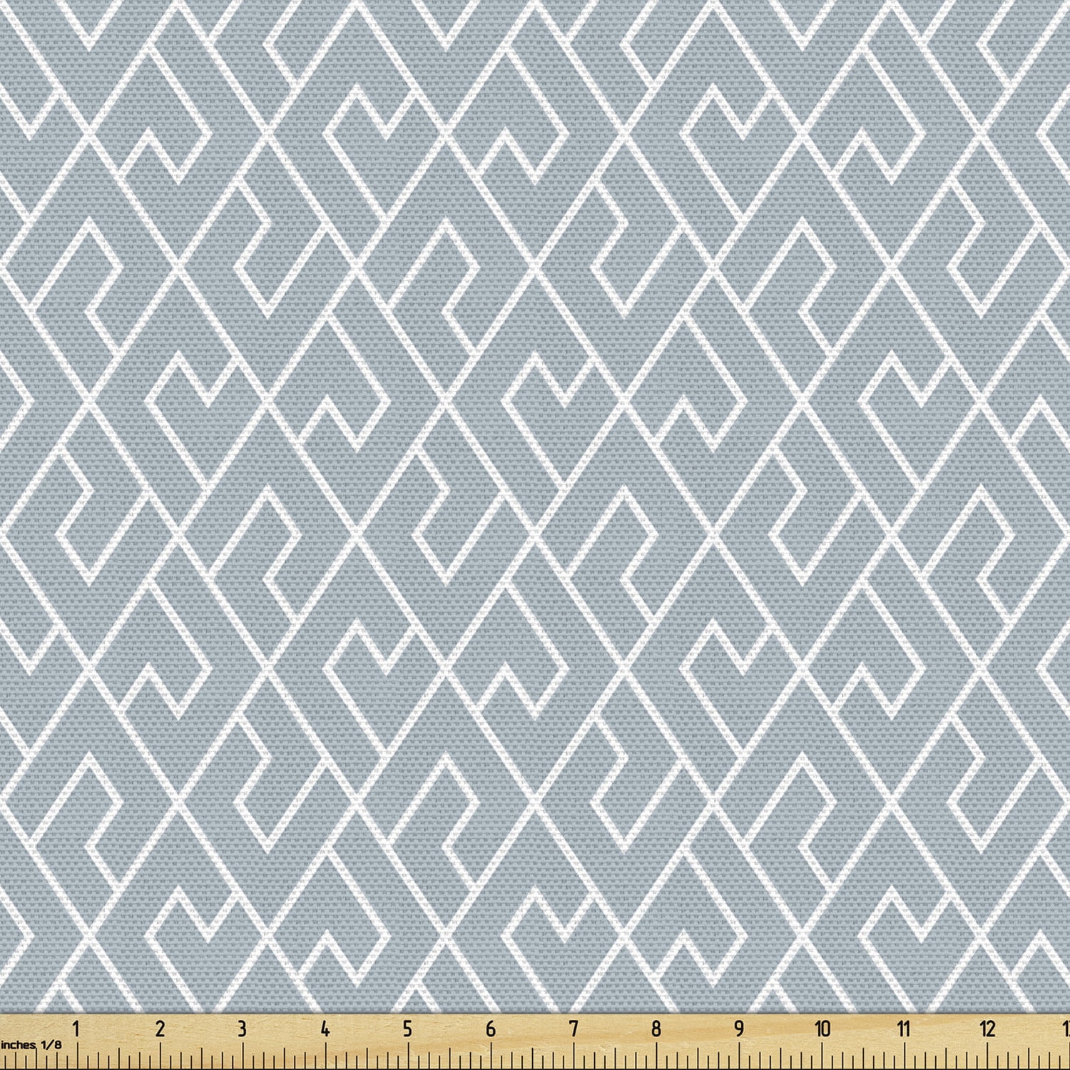 Ambesonne Geometric Fabric by the Yard Upholstery, Maze Like Modern ...