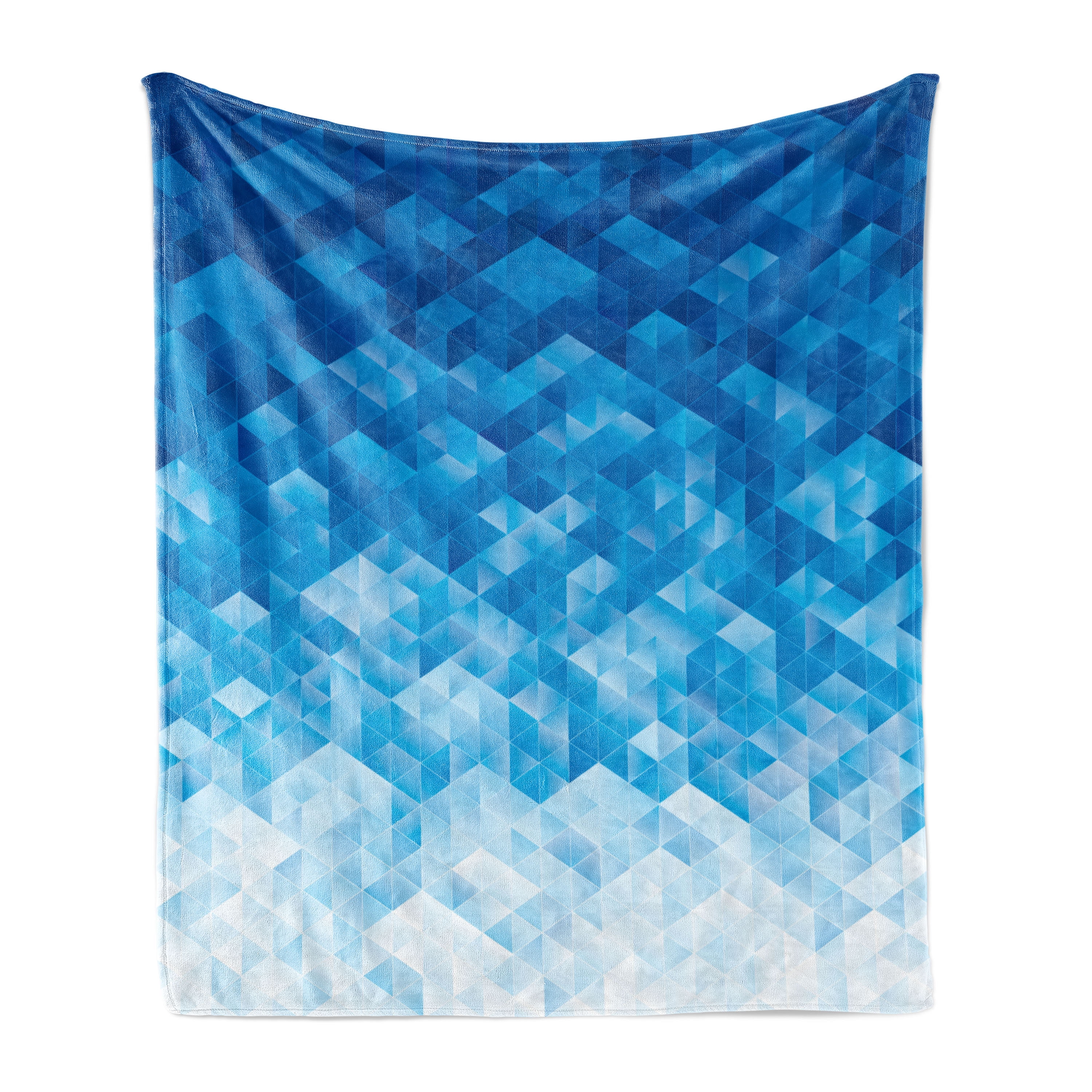 Geometric Soft Flannel Fleece Throw Blanket, Gradient Color Change ...