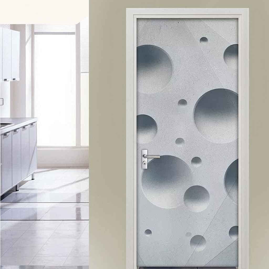 Geometric Space Door Sticker Figure Poster Vinyl PVC Waterproof Matte ...