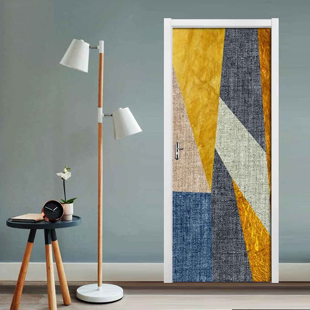 Geometric Space Door Sticker Figure Poster Vinyl PVC Waterproof Matte ...