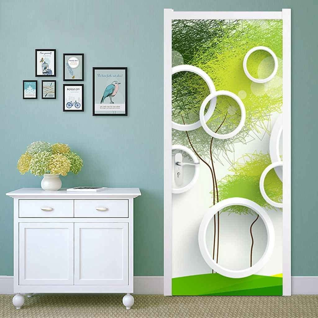 Geometric Space Door Sticker Figure Poster Vinyl PVC Waterproof Matte ...