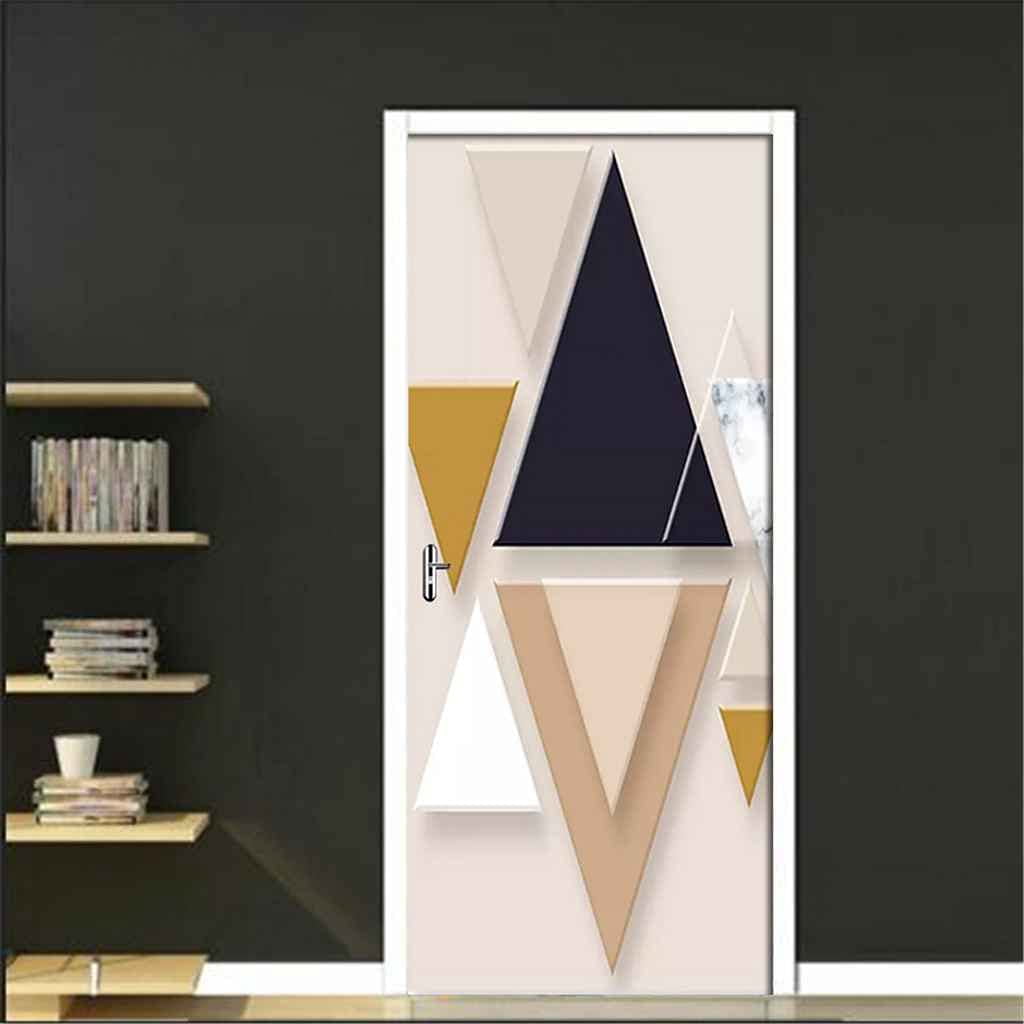 Geometric Space Door Sticker Figure Poster Vinyl PVC Waterproof Matte ...