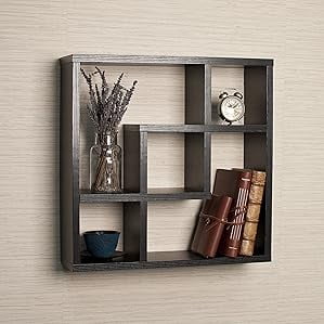 Geometric Square Wall Shelf with 5 Openings - Walmart.com