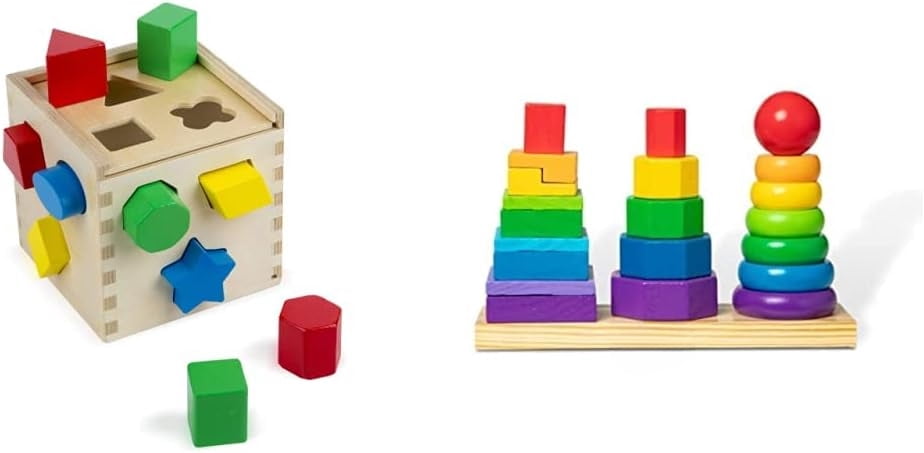 Geometric Stacker - Wooden Educational Toy Wooden Shape Sorter And ...