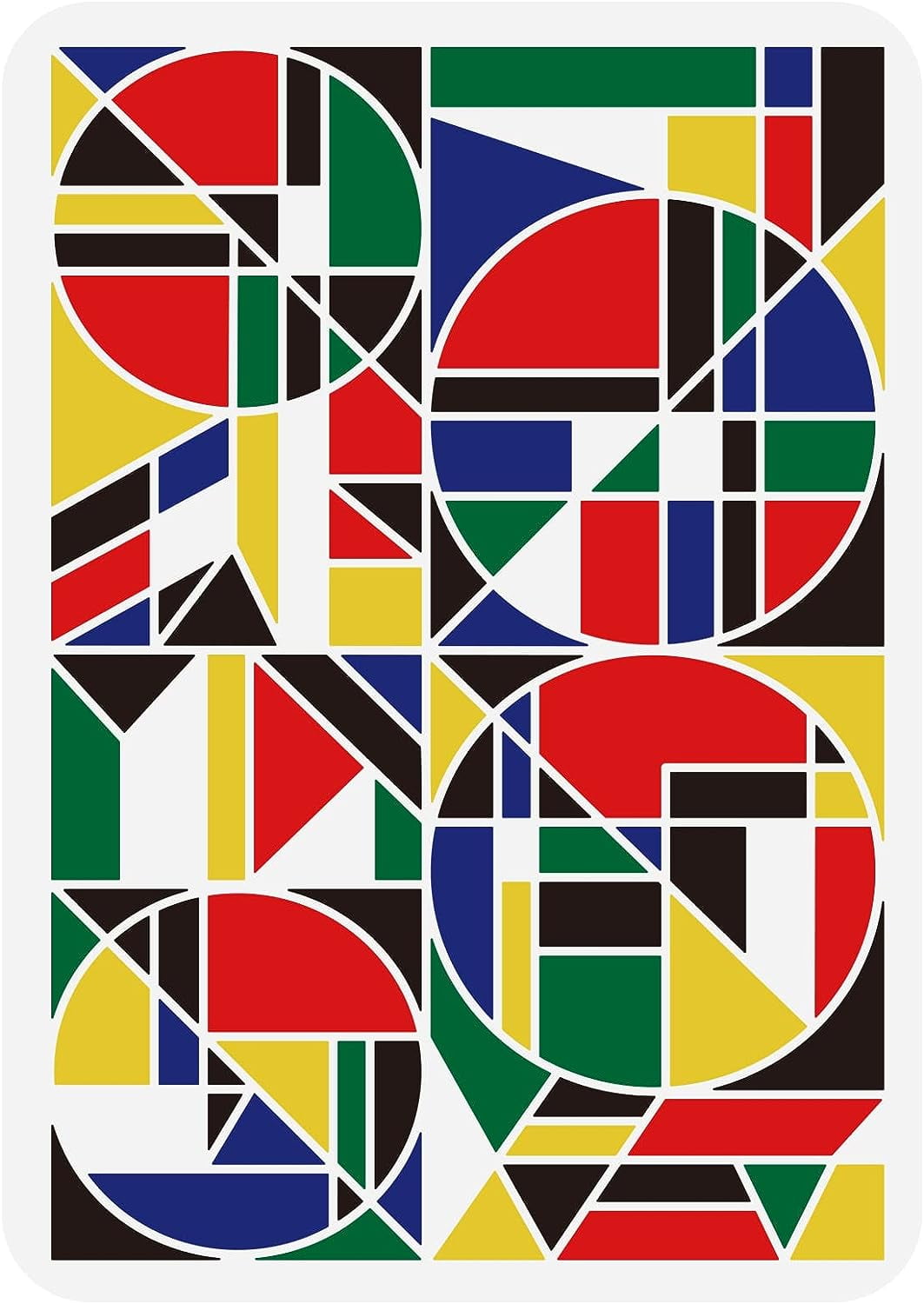 Geometric Stencil 8.3x11.7 inch Repeating Pattern Painting Stencil ...