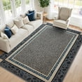 Geometric Stone Area Rugs, Cobblestone Pebble Pattern Carpet, Washable ...