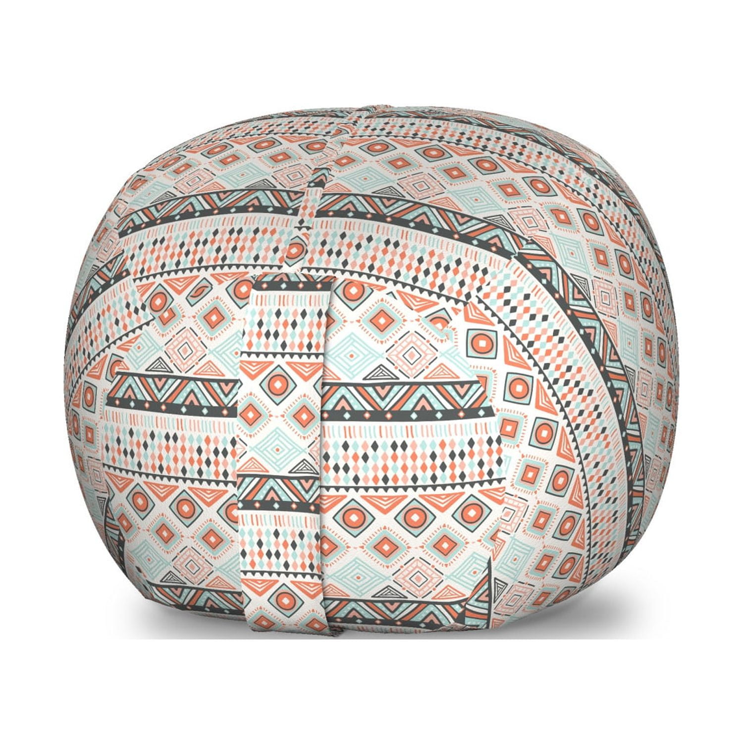 Geometric Storage Toy Bag Chair, Arrangement with Motifs Rectangles and ...