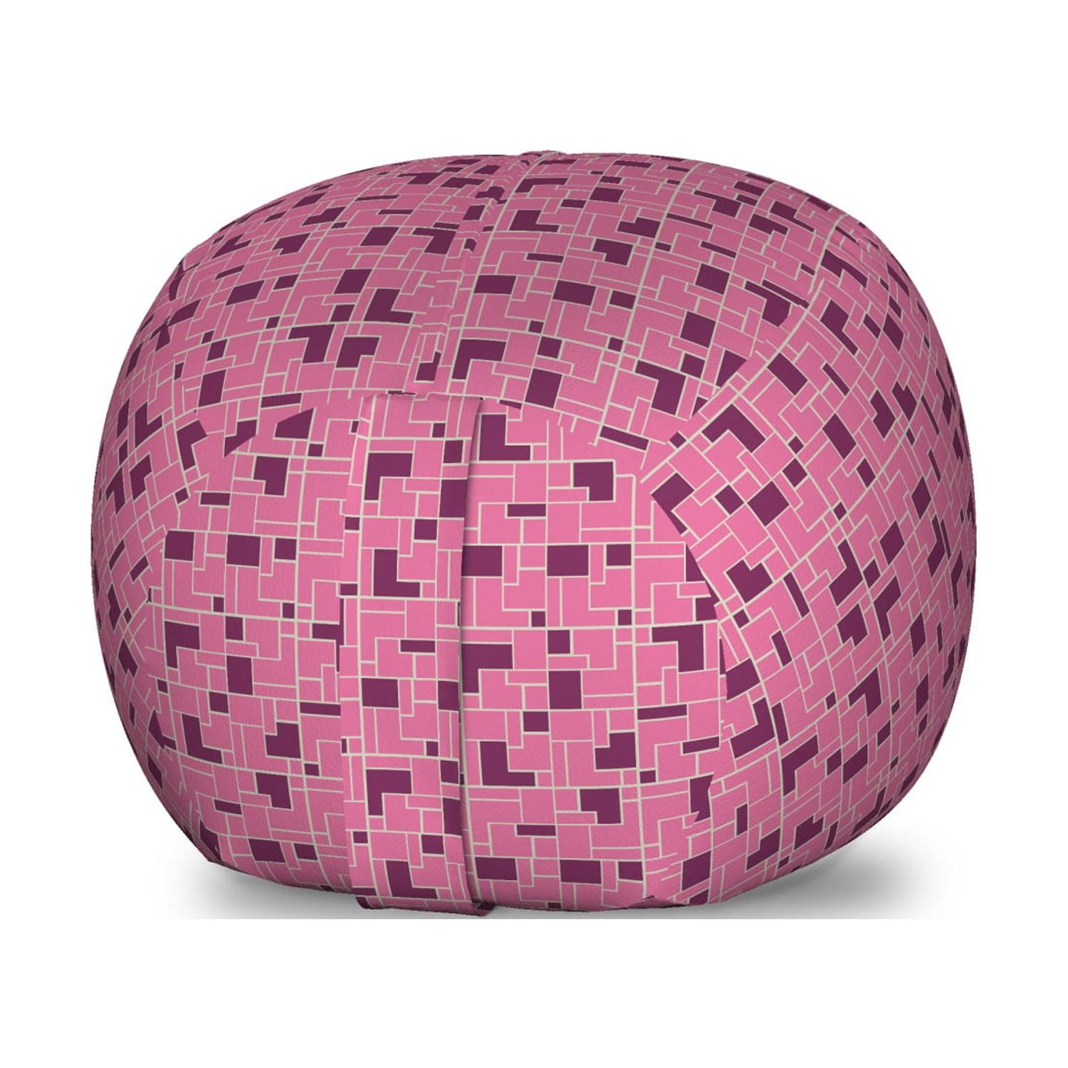 Geometric Storage Toy Bag Chair, Monotone Irregular Rectangle Pattern ...