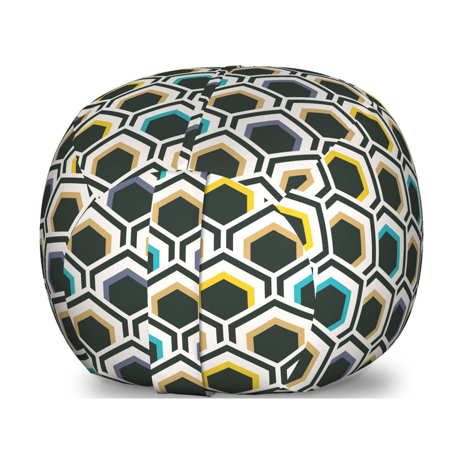 Geometric Storage Toy Bag Chair, Overlapping Hexagonal Shapes with ...