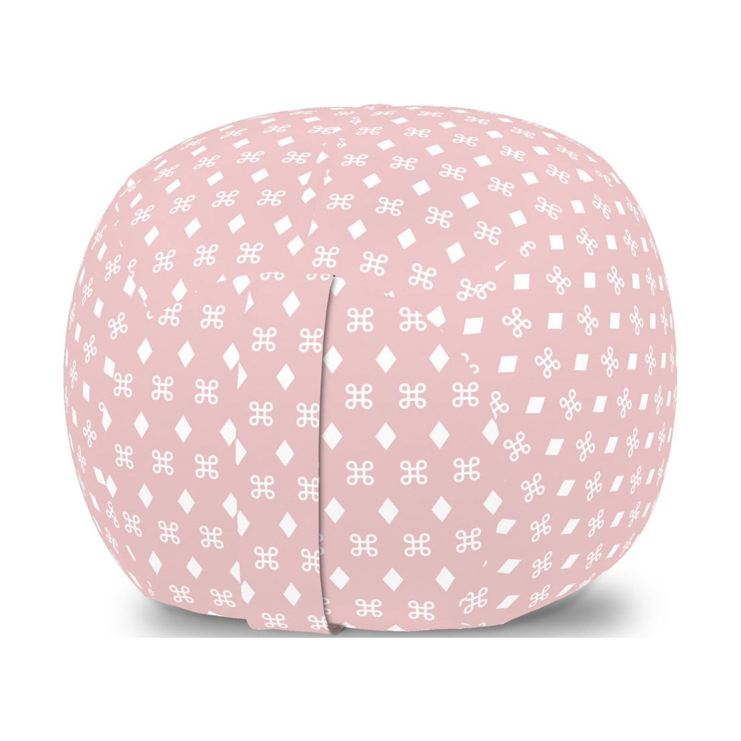 Geometric Storage Toy Bag Chair, Pastel Pink Colored Repeated Little ...