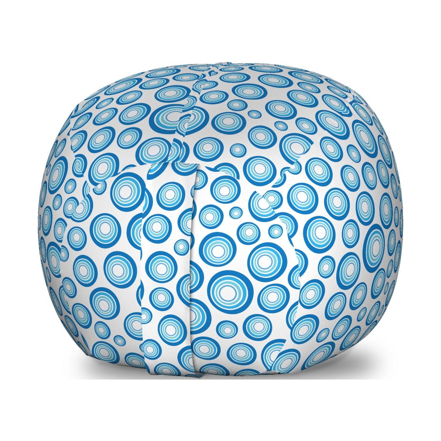 Geometric Storage Toy Bag Chair, Retro Style Concentric Circle Shapes ...