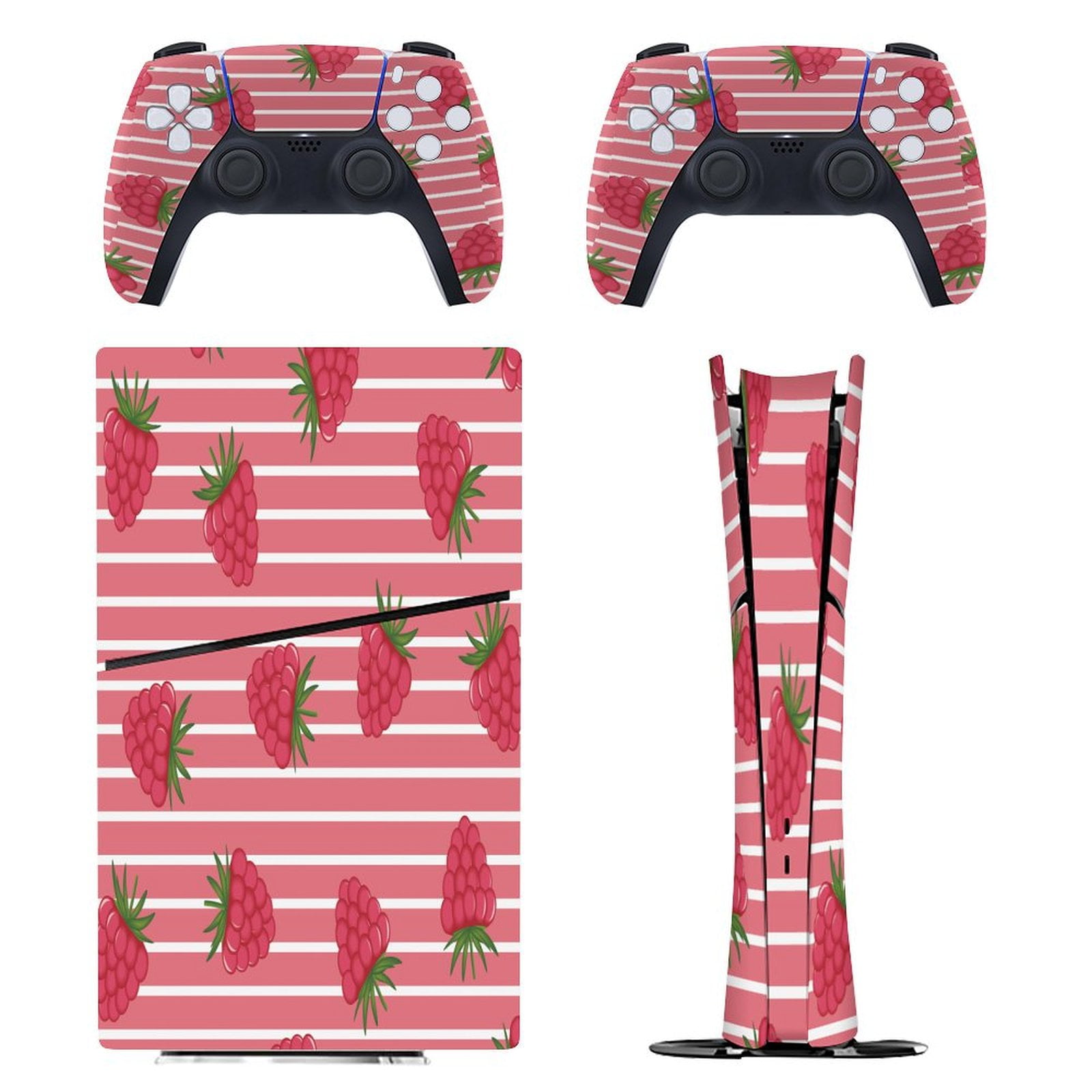 Geometric, Strawberry, Red PS5/PS5 Slim Digital Disc Skin Sticker For ...