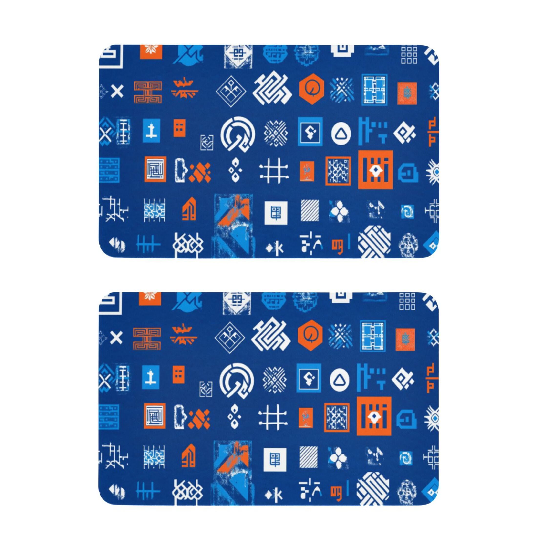 Geometric Style Symbols 2 Pack 4x2.5 Inch Magnetic Stickers Thick and ...