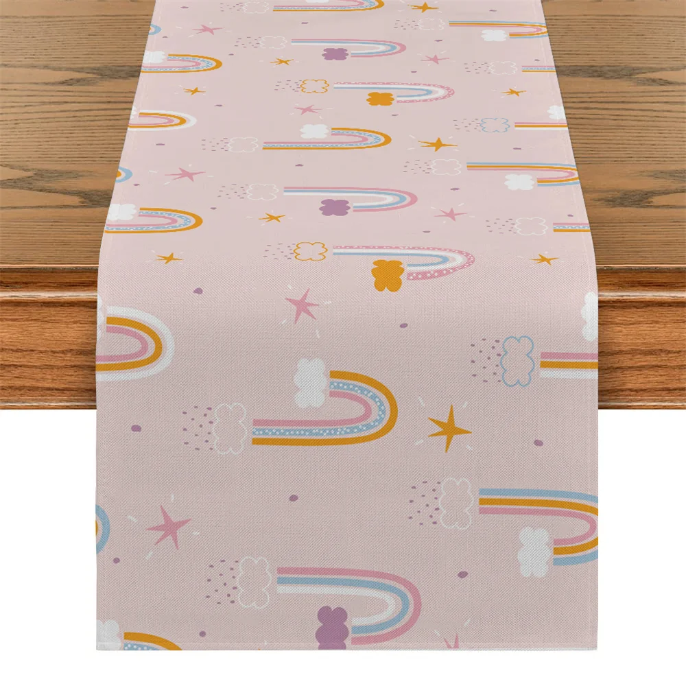 Geometric Style Table Runner Elegant Pattern Mixed Color Table Runner ...