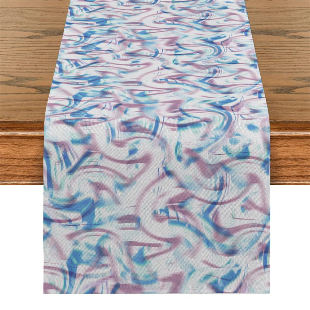 Geometric Style Table Runner Elegant Pattern Mixed Color Table Runner ...