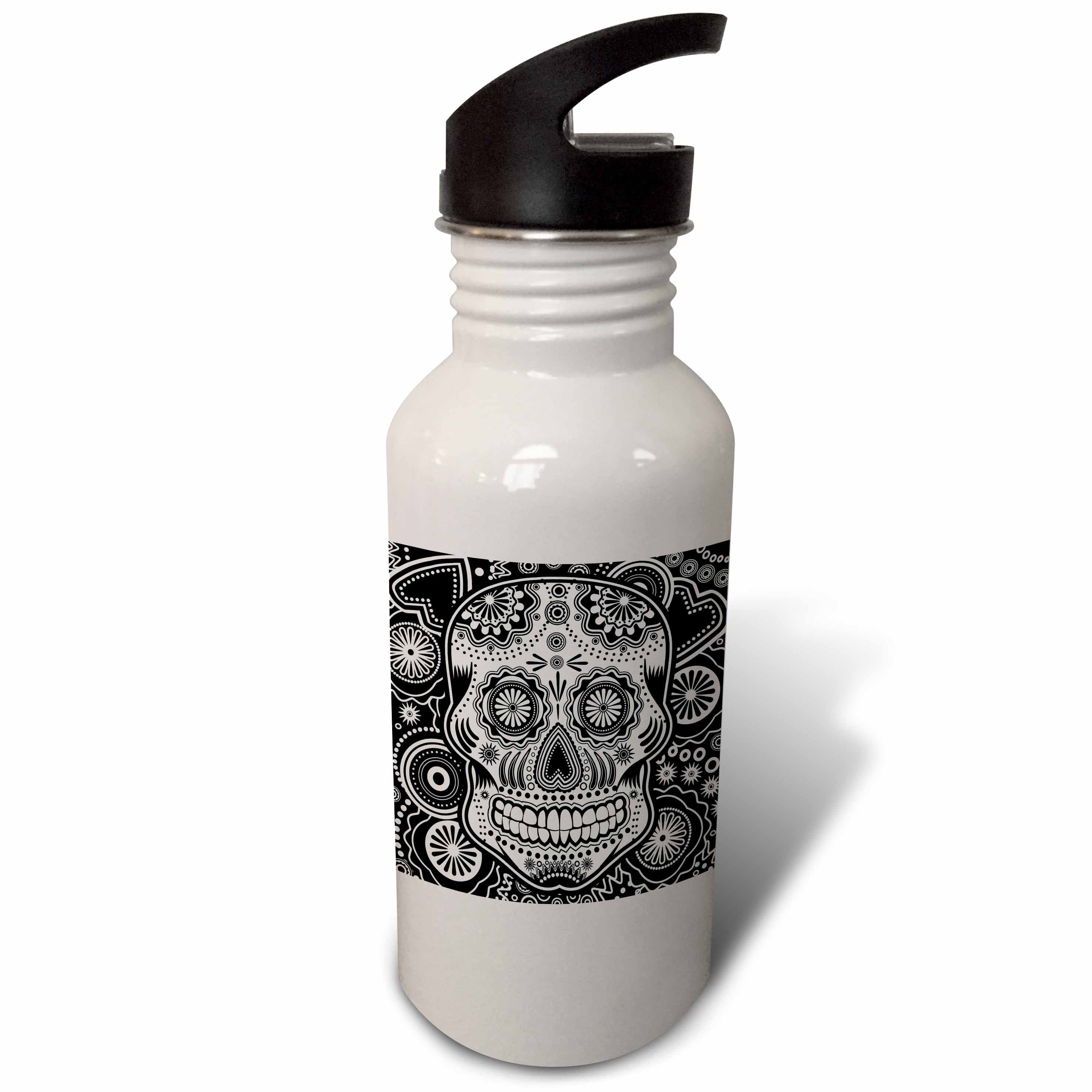 Geometric Sugar Skull 21 oz Sports Water Bottle wb-201651-1 - Walmart.com