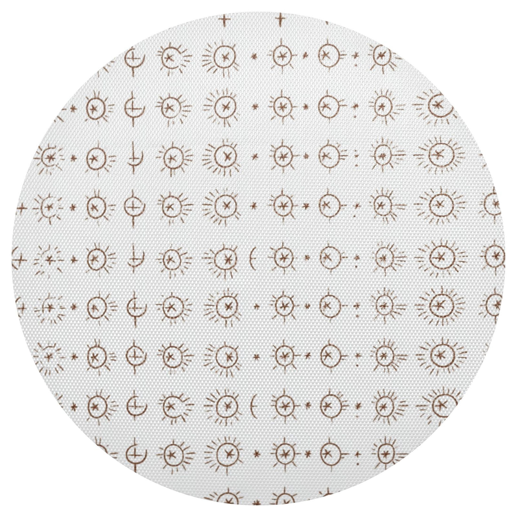 Geometric Symbols Pattern 15.4in Diameter PVC Plate Mat, Heat-Resistant ...