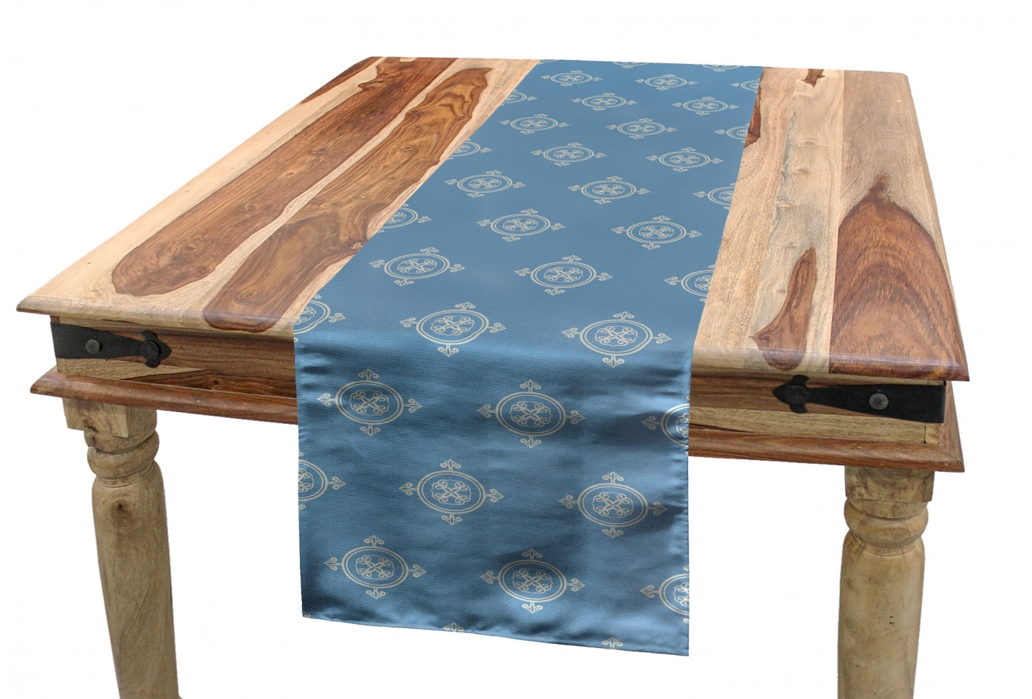 Geometric Table Runner, Renaissance Inspired Medieval Shapes Motifs ...