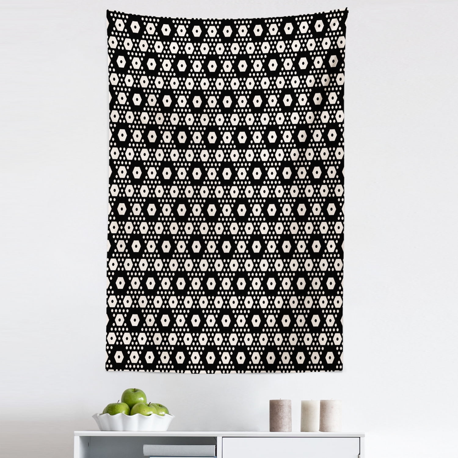 Geometric Tapestry, Symmetric Pattern Big and Small Hexagon Forms ...