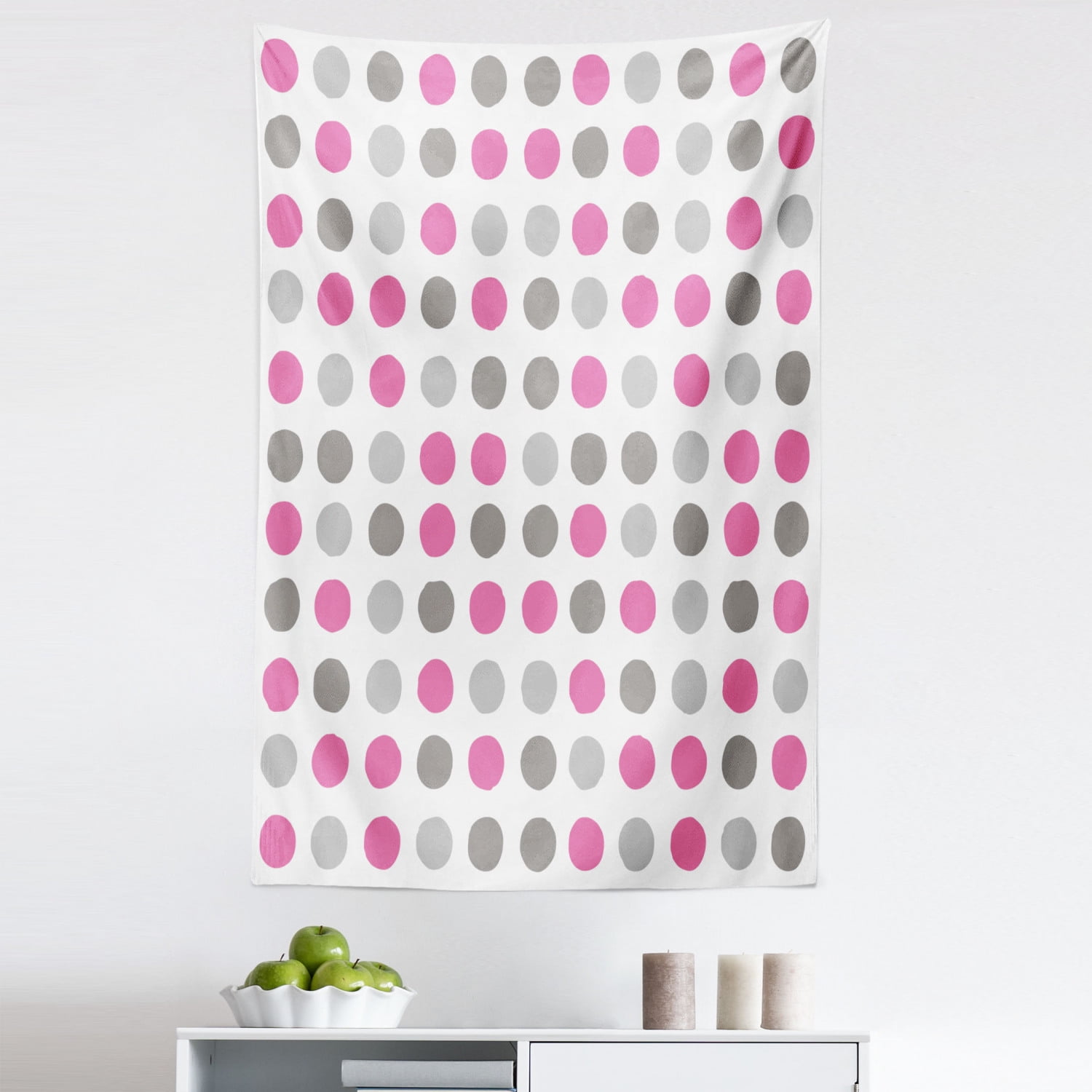 Geometric Tapestry, Traditional Retro Polka Dots Design European ...