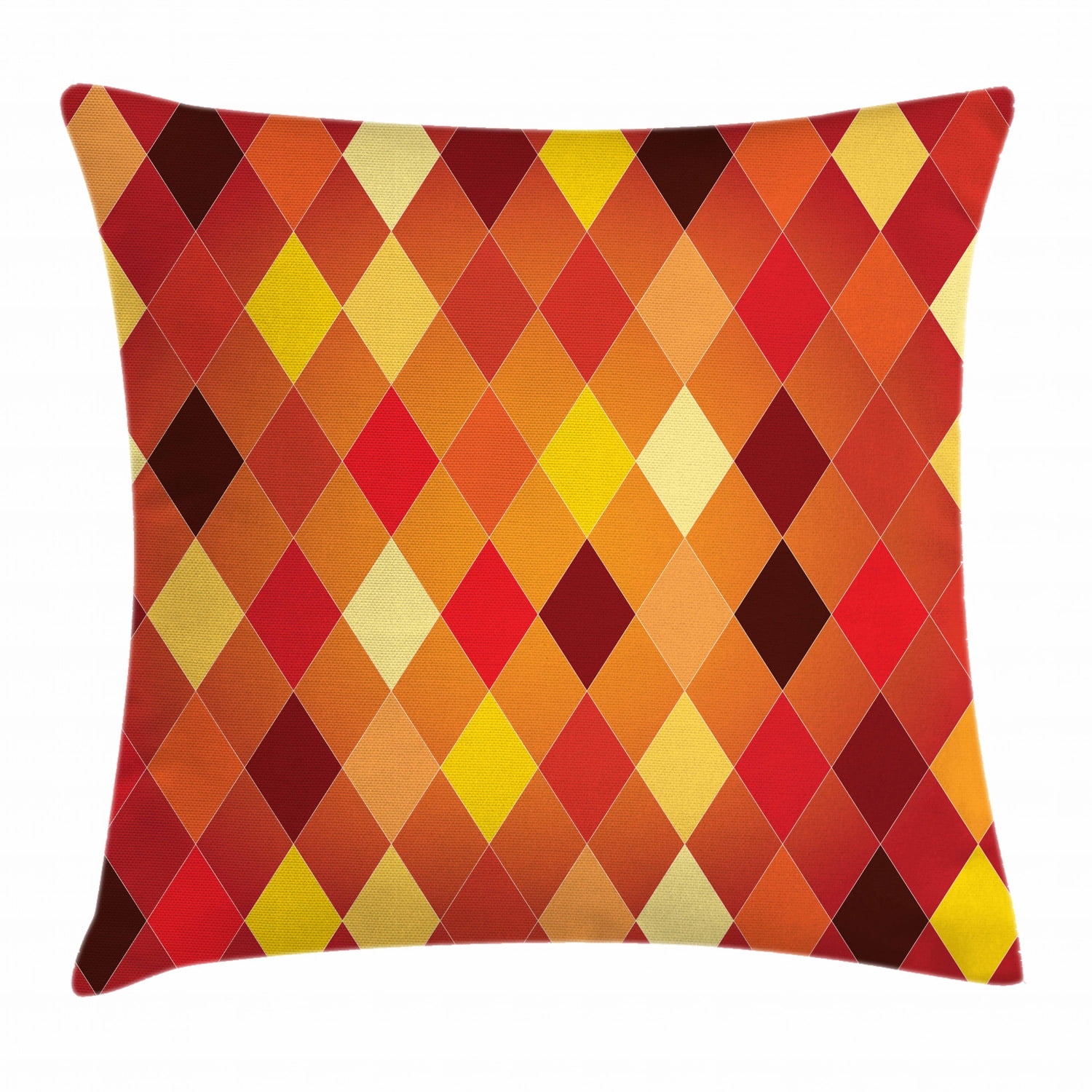 Geometric Throw Pillow Cushion Cover, Argyle Pattern with Colorful ...