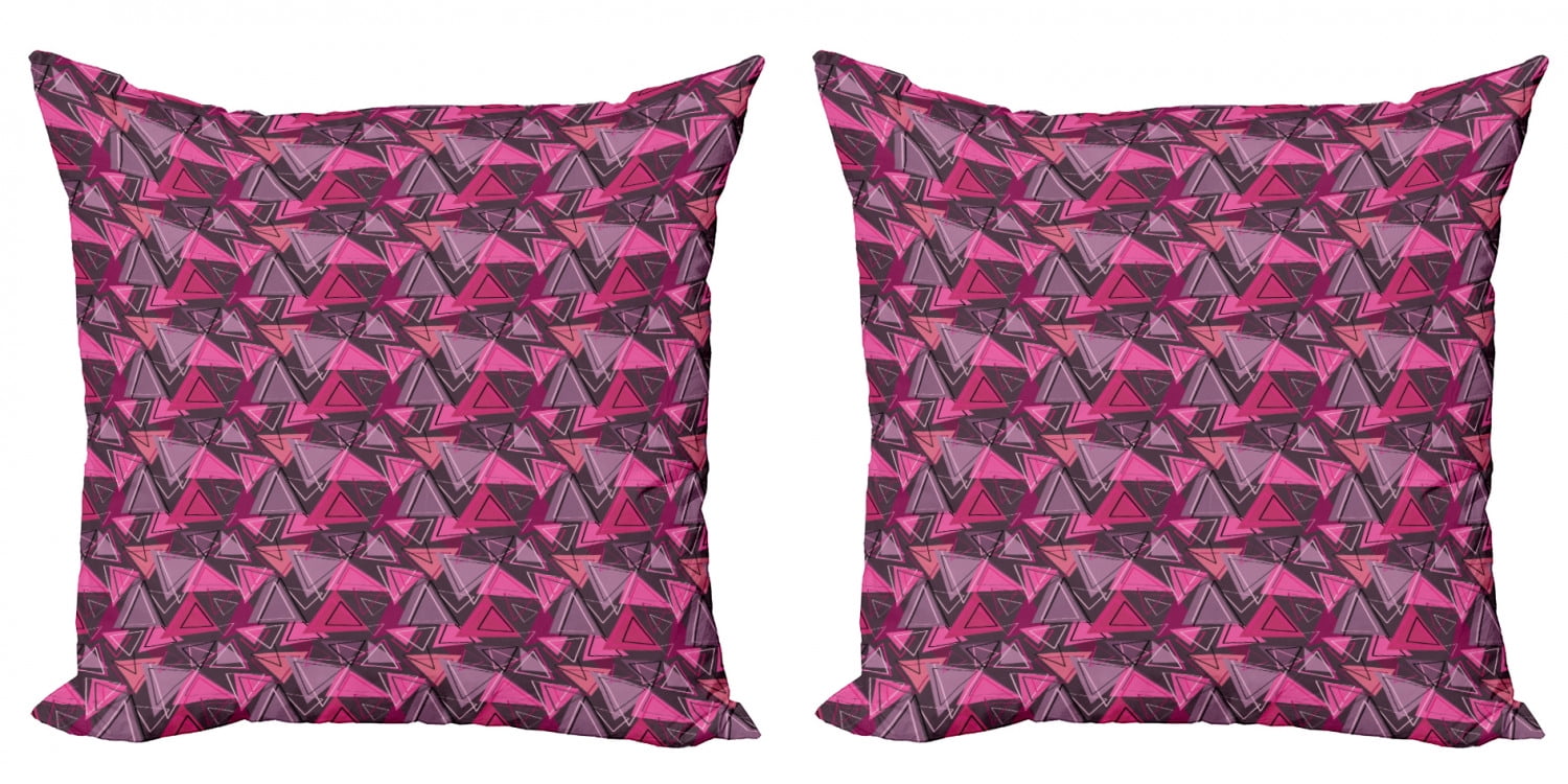 Geometric Throw Pillow Cushion Cover Pack of 2, Modern and Abstract ...