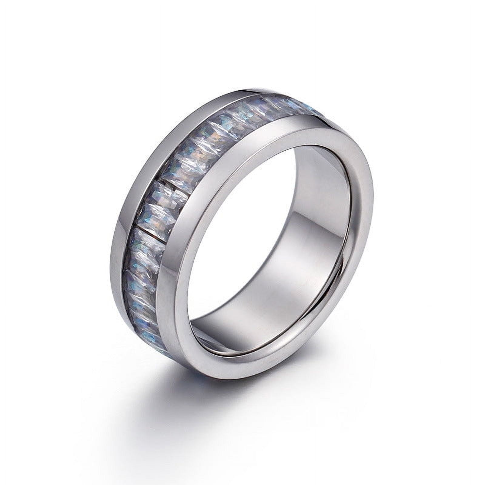 Titanium Steel Ring Electroplated Stainless Steel Diamond Ring ...