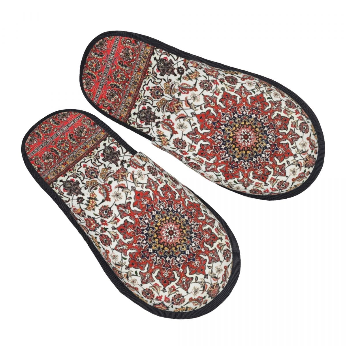 Geometric Traditional Persian Style Memory Foam Slippers Women Comfy ...