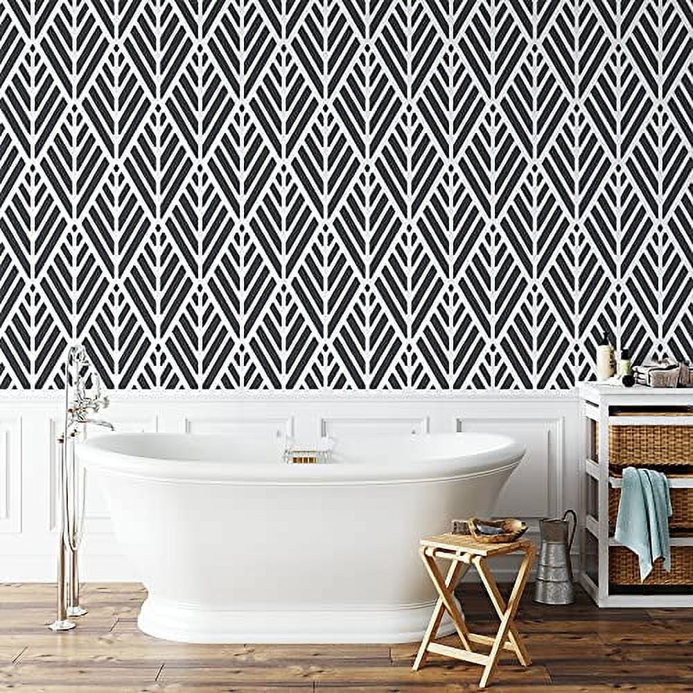 Geometric Tree Pattern Wall Stencil - Wall Stencil, Geometric Pattern ...
