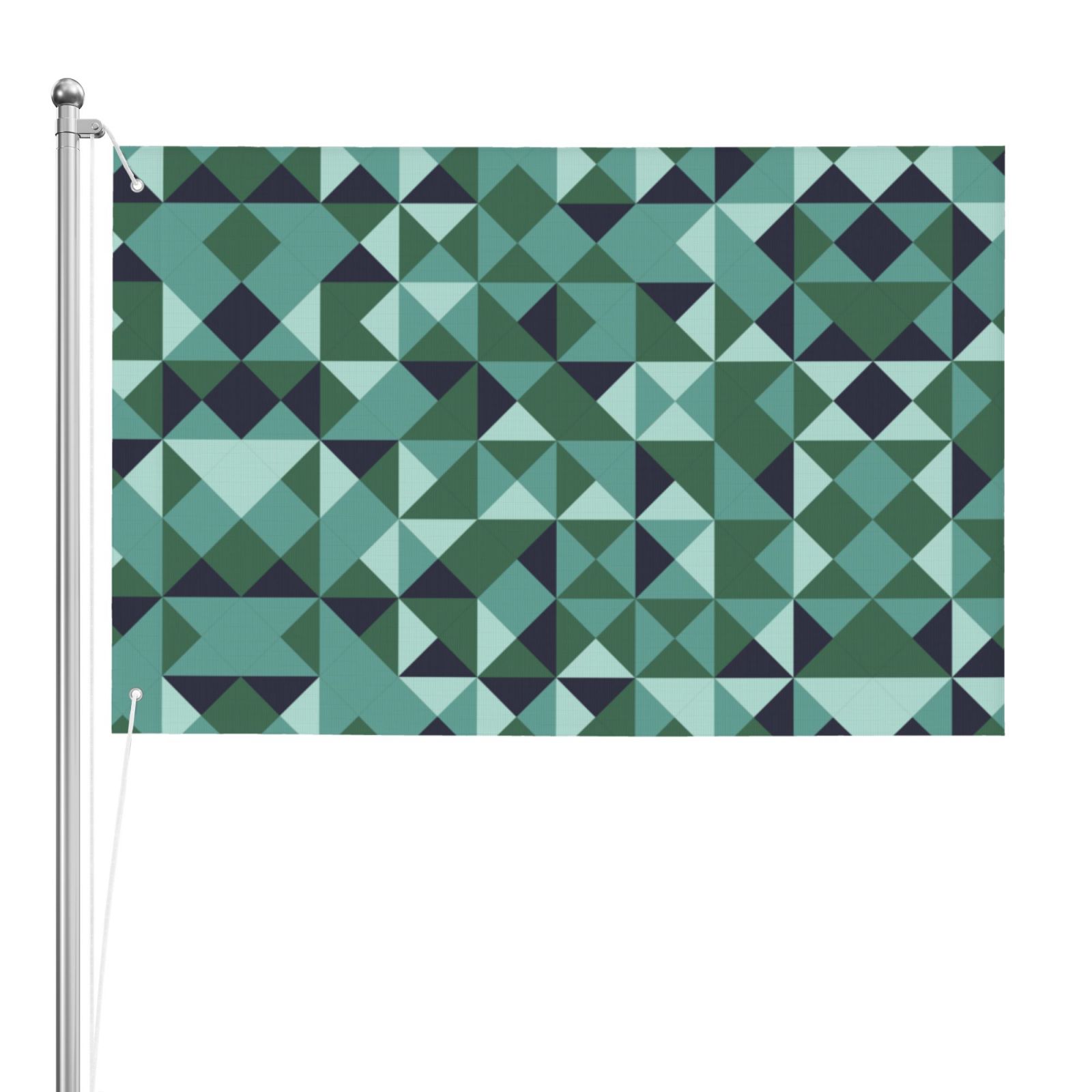 Geometric Triangle Retro Background Flag Double Sided Flag 2x3ft For ...