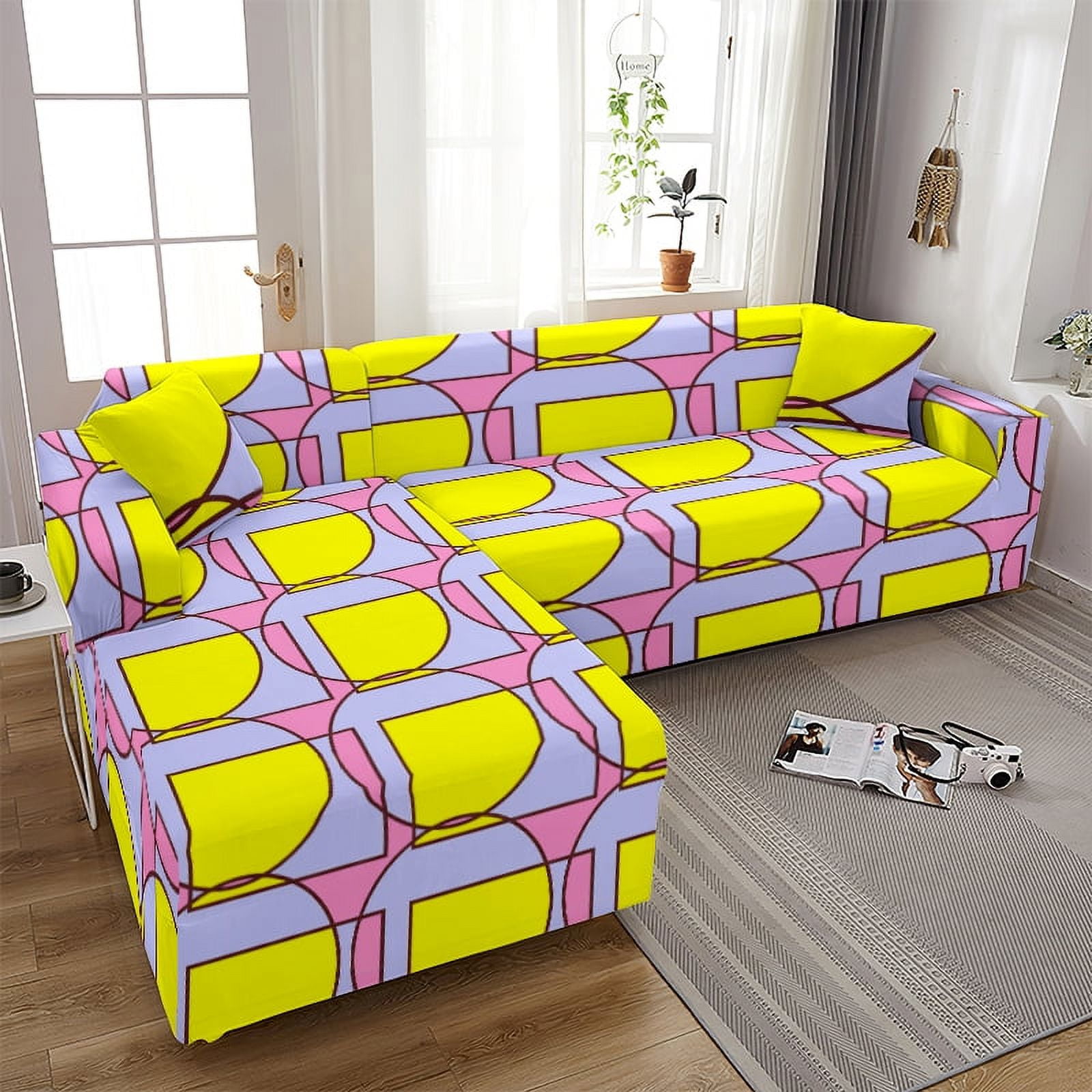 Geometric Triangle Sofa Covers for Living Room Elastic Stretch ...