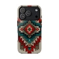 Geometric Tribal Patterns Red Turquoise Bold Design Phone Case 17 16 15 ...