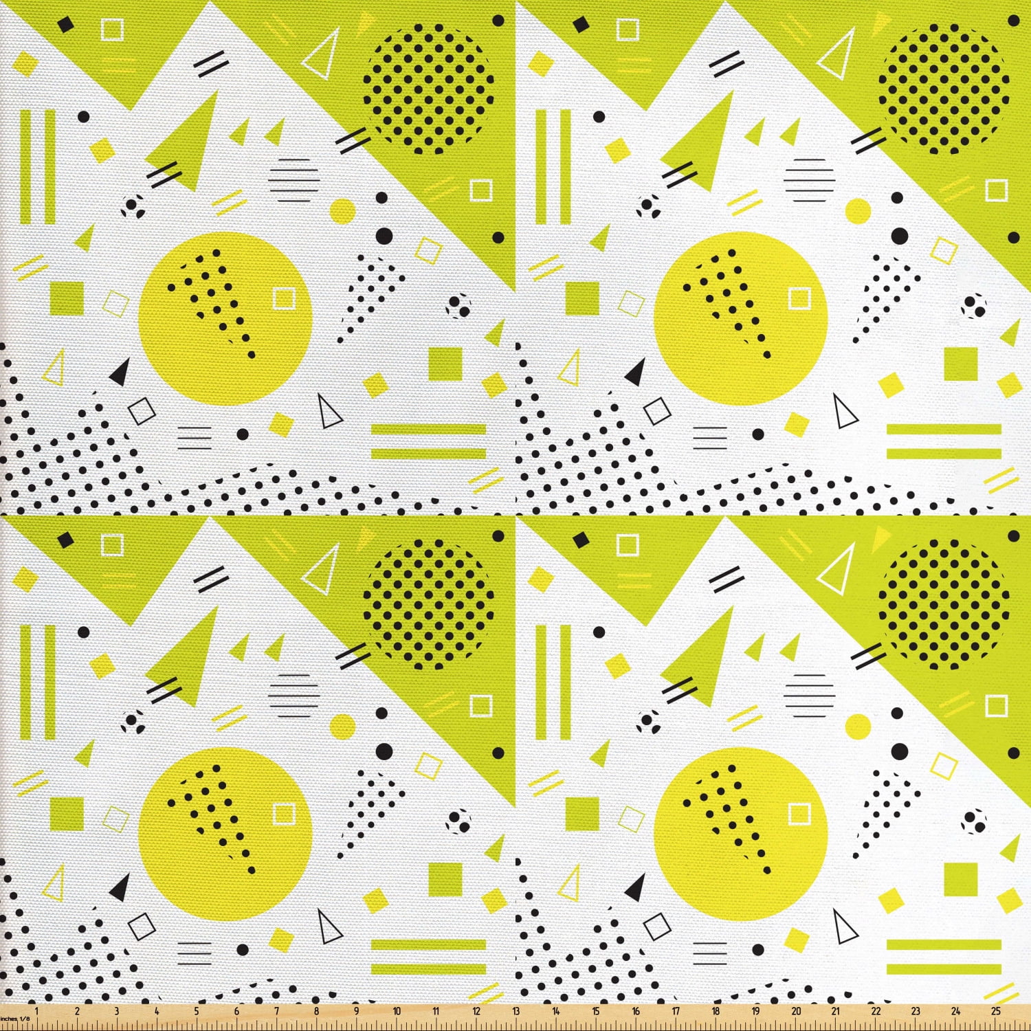 Geometric Upholstery Fabric by the Yard, Minimalist Memphis Style ...