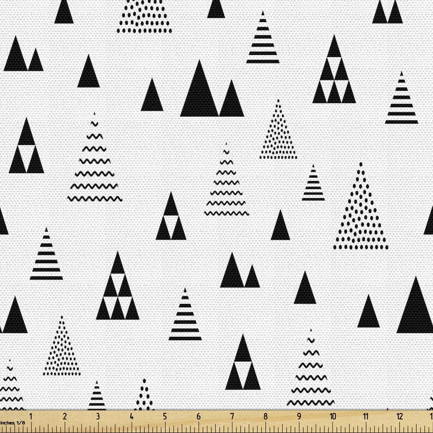 Ambesonne Geometric Fabric by the Yard Upholstery, Striped Dotted ...