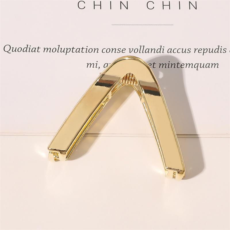 Geometric V-Shaped Metal Crab Claw Hair Clip Fashionable for Women and ...