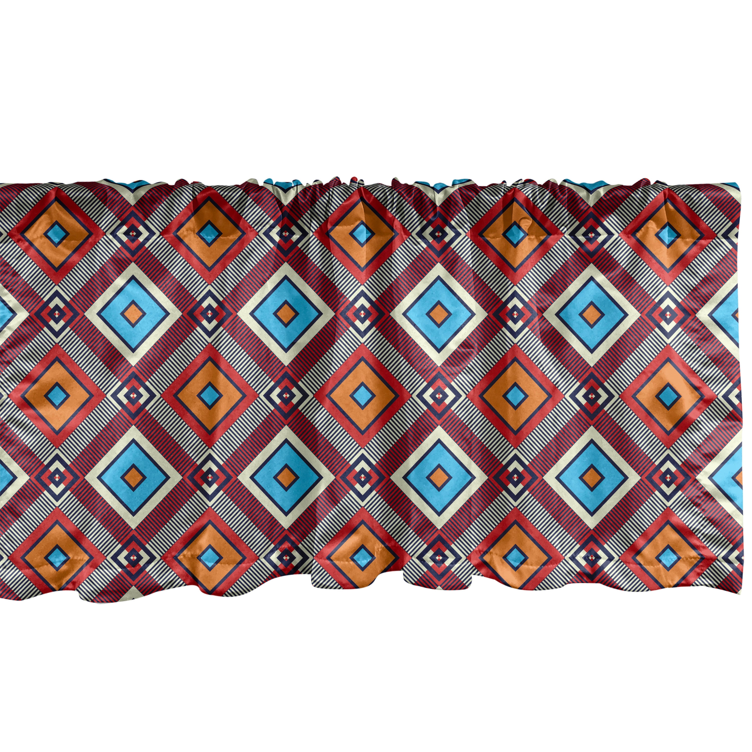 Geometric Window Valance, Continuous Vibrant Pattern of Stripes and ...
