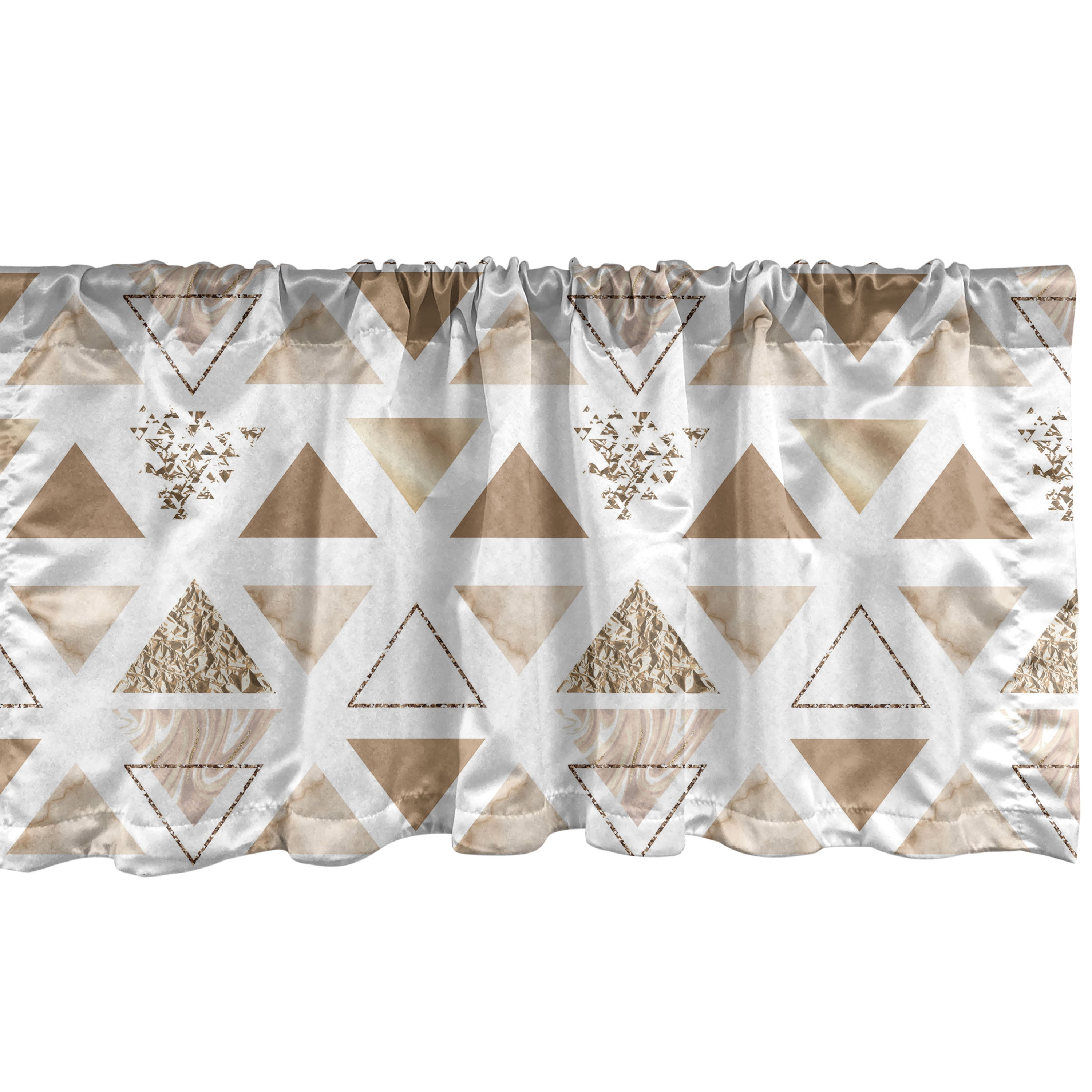 Geometric Window Valance, Minimalist Digital Drawn Triangle Shapes ...