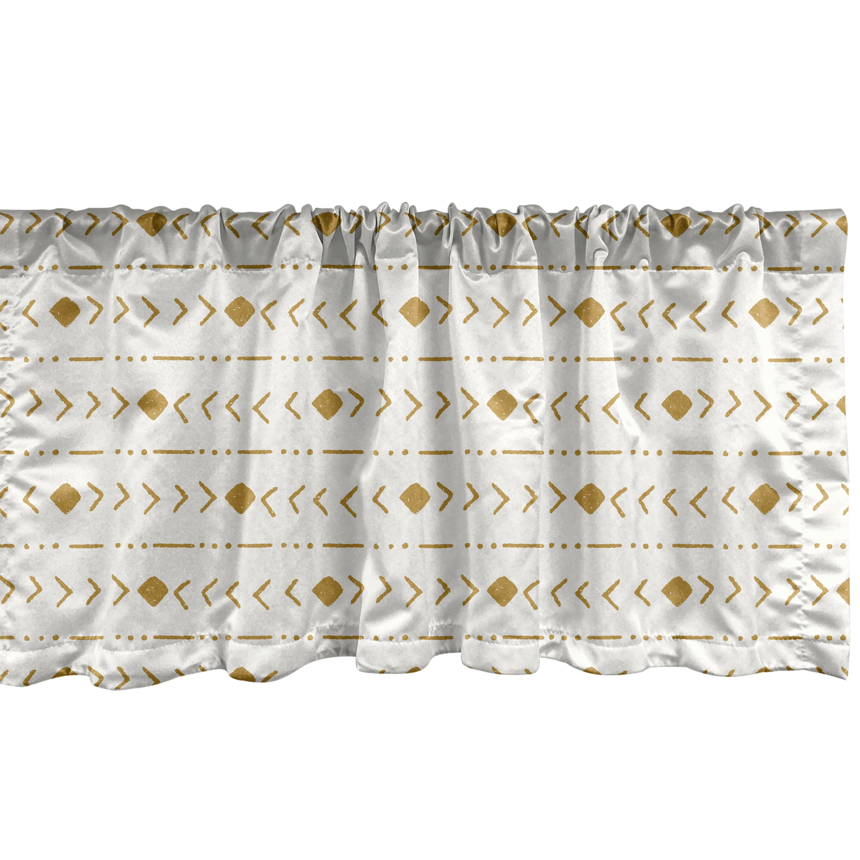 Geometric Window Valance Pack Of 2 Hand Drawn Tribal Style Ornamental
