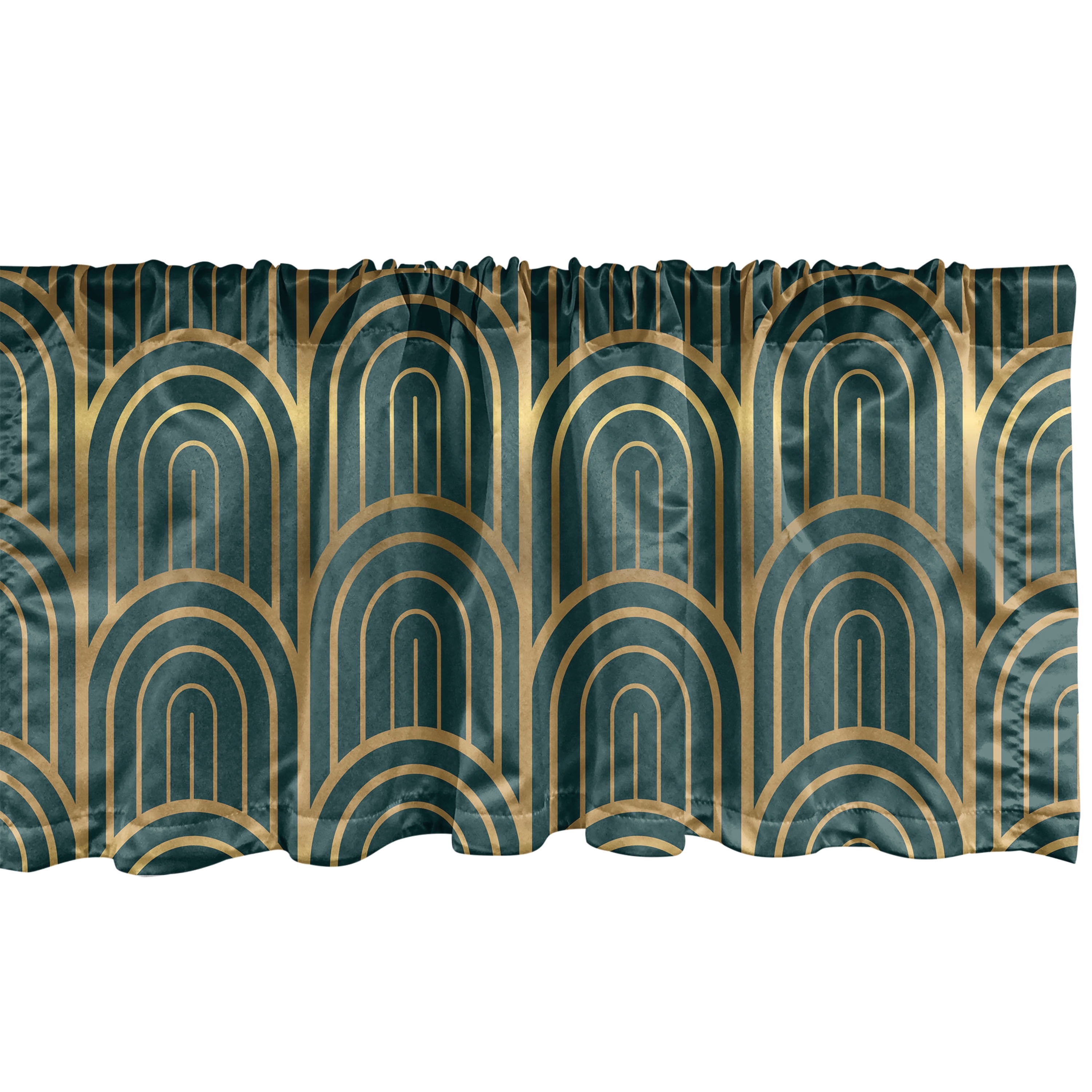 Geometric Window Valance, Repeating Reverse U Shapes With Stripe ...