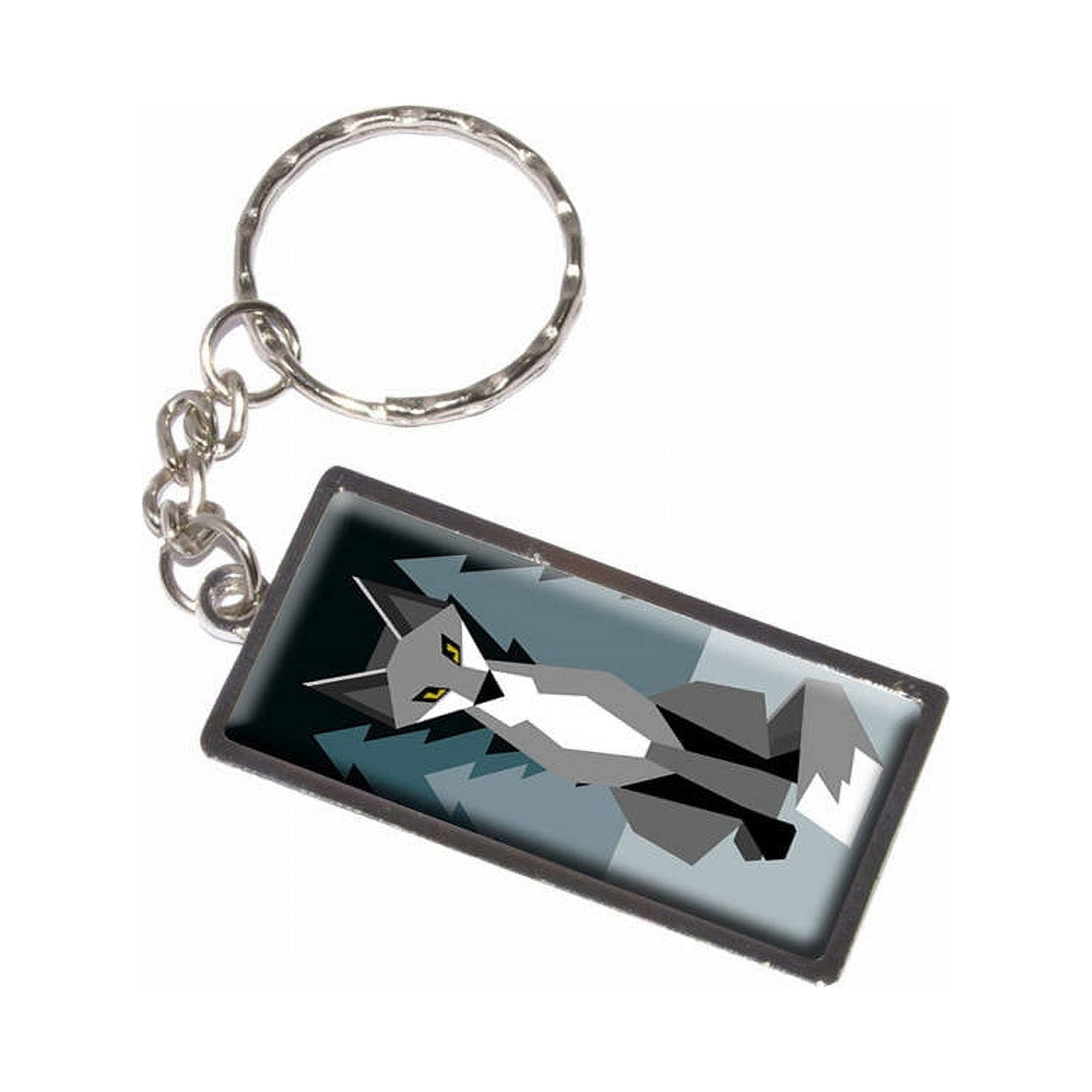 Geometric Winter Fox Keychain Key Chain Ring - Walmart.com