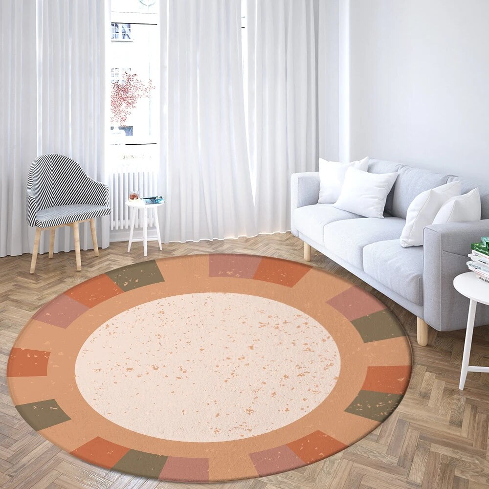 Geometric circular carpet Sun Mountain sofa home living room bedroom ...