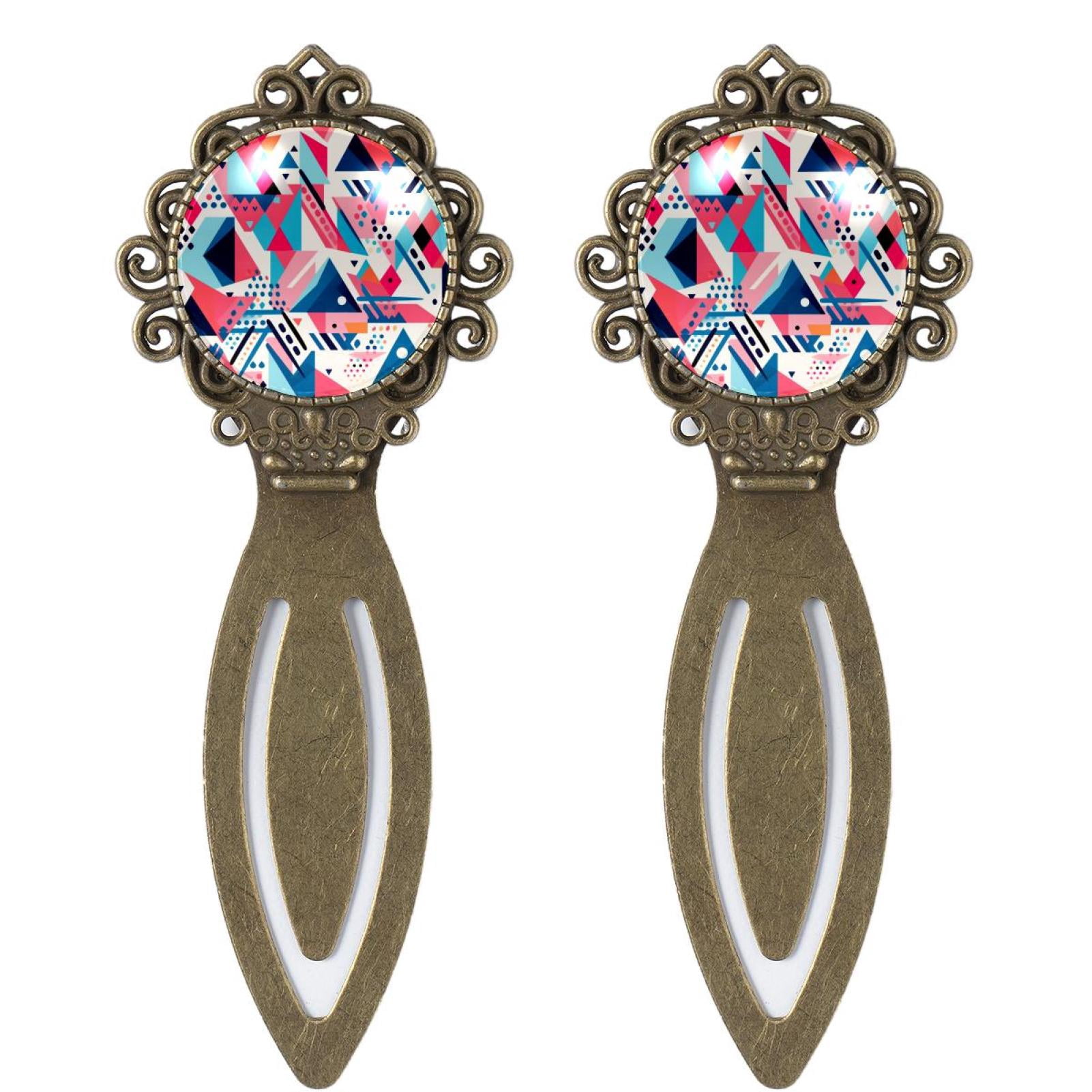 Geometric cubes Book Marks and Bookmarks Set: Vintage Copper-Colored ...